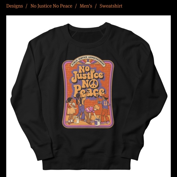 Sweaters | Steven Rhodes No Justice No Peace Crewneck Sweater | Poshmark